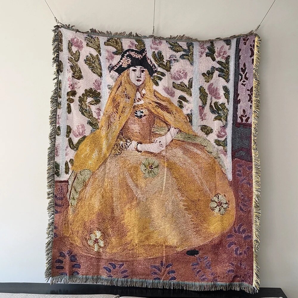 Плед Henri Matisse из хлопка 130x160cm, hat woman