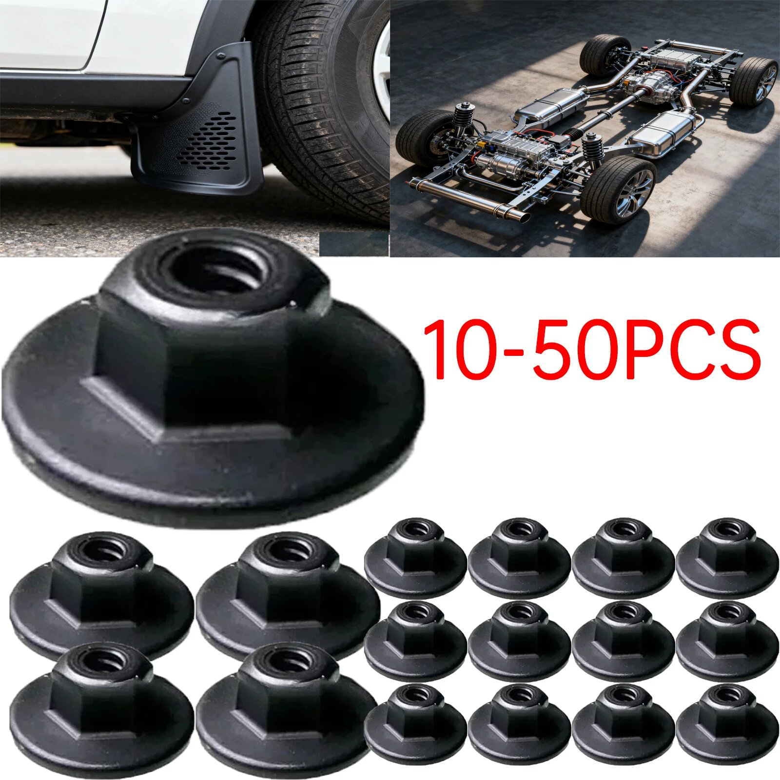 10-50 шт. автозажимы с шестигранной головкой, пластиковая саморезьбовая гайка для фиксатора BMW, шасси, задний бампер, брызговик, зажим для салона автомобиля