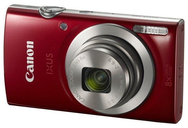 Фотоаппарат Canon IXUS 185, ЖК-экран 2.7", компактный, металлический корпус, красный