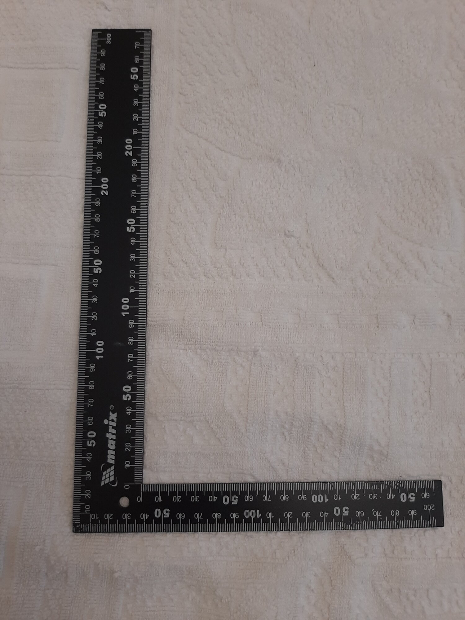 Угольник Матрикс, нержавеющая сталь, двусторонняя шкала, 30 см