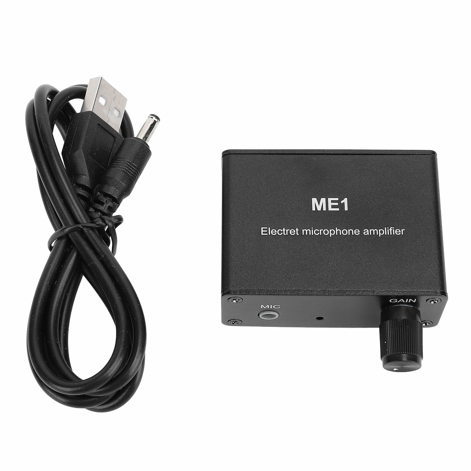 Электретный микрофонный усилитель 0-20 дБ, вход 3.5 мм