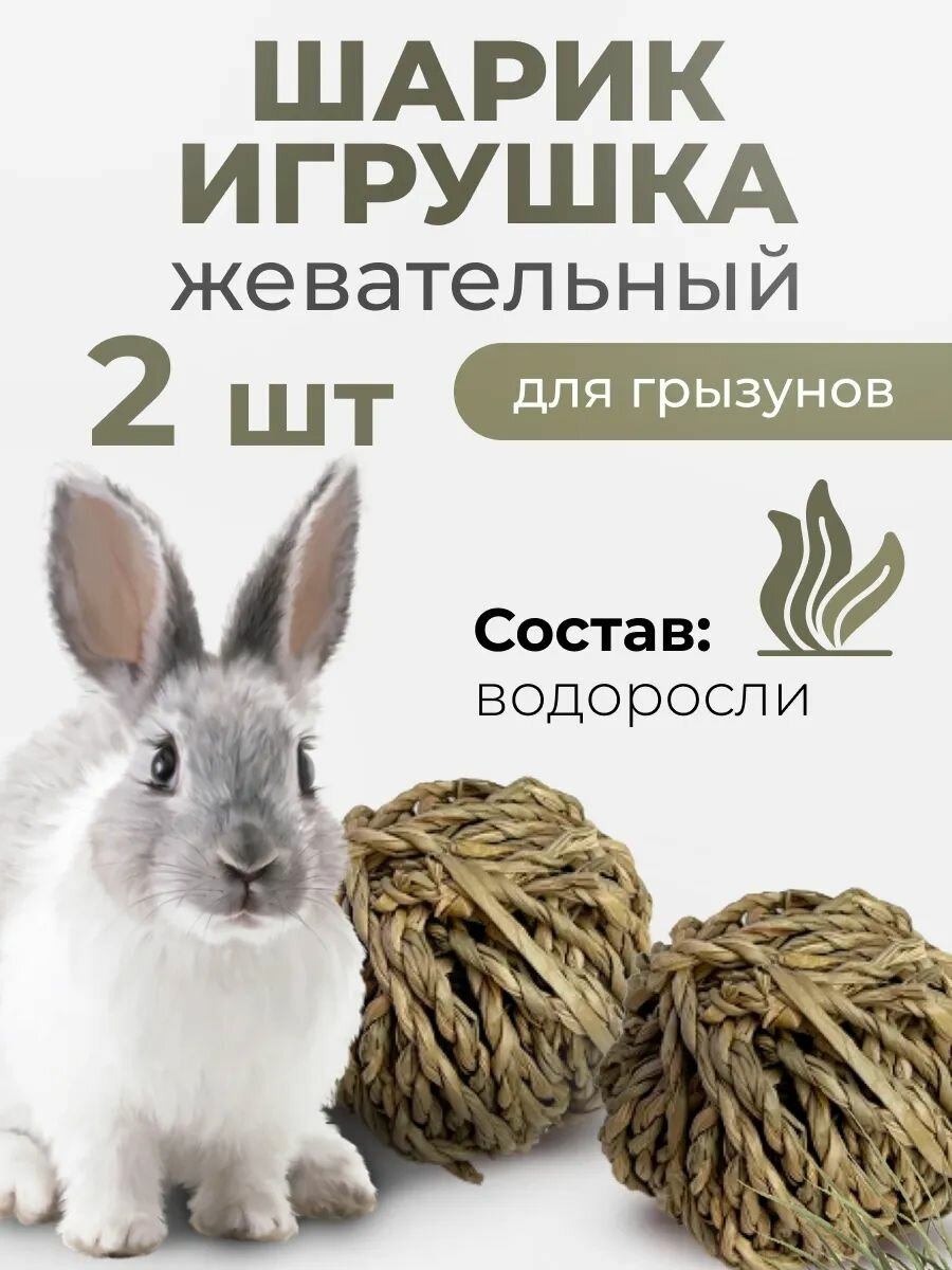Игрушки для грызунов кроликов 2шт