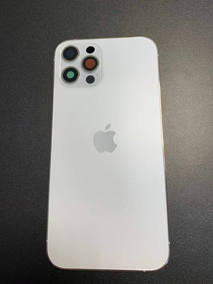 Корпус iPhone 12 Pro белый (Silver), комплект кнопок, сим-лоток — фото 1