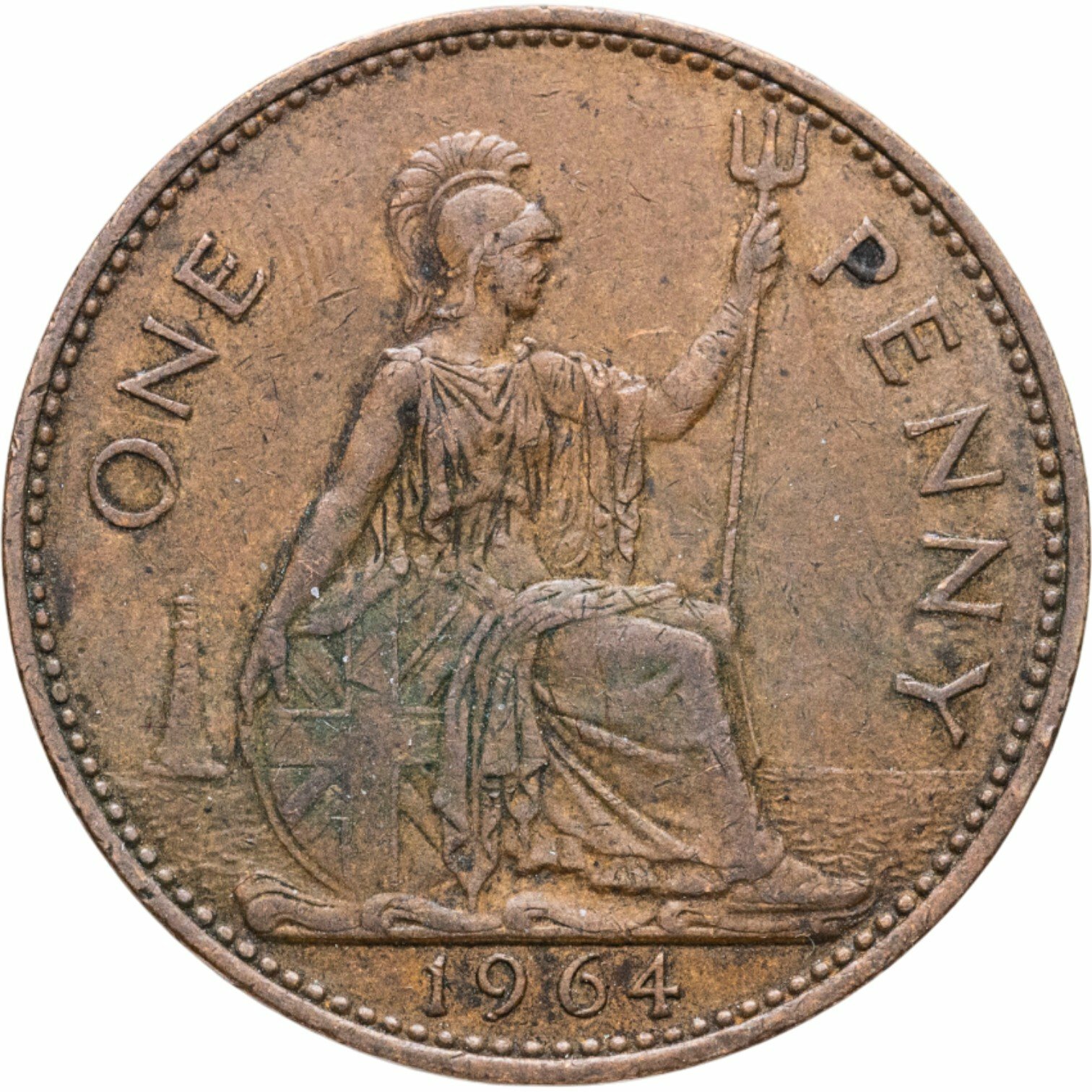 Великобритания 1 пенни (penny) 1964