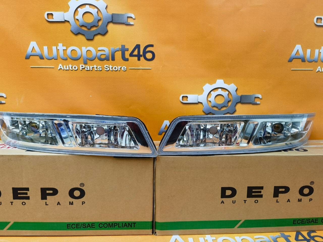 Фары противотуманные с поворотниками Ниссан Альмера Классик DEPO Тайвань NISSAN ALMERA CLASSIC 2007-12г.