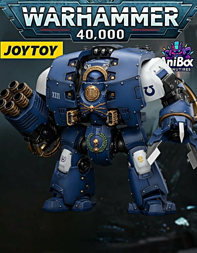 AniBox Warhammer 40000 Ultramarines Leviathan Dreadnought with Cyclonic Melta Lance And Siege Claws JOYTOY 1/18 подвижная фигурка сменные аксессуары высокая детализация