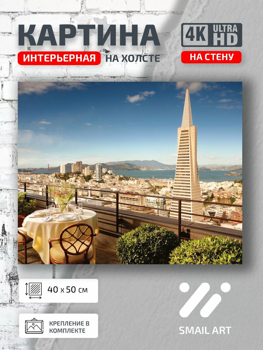 Картина на холсте интерьерная 40 на 50 на стену Город City для студии урбанистика интерьер