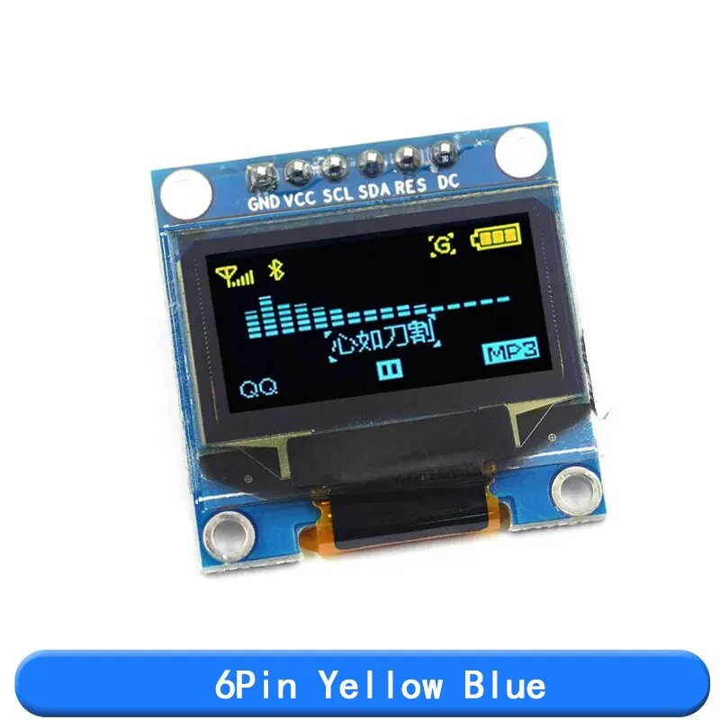 OLED-дисплей 0.96" 128x64, 6Pin YB