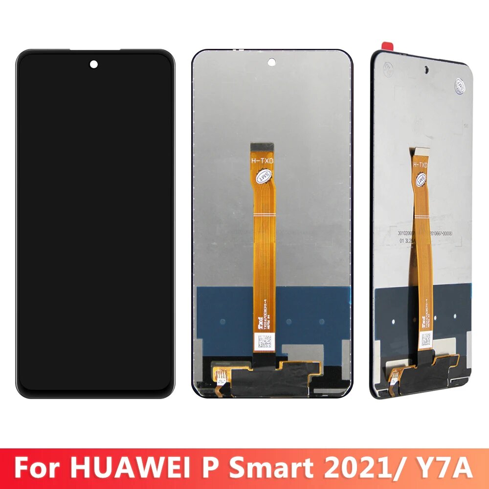 ЖК-дисплей AMOLED для Huawei P Smart 2021, цифровой преобразователь сенсорного экрана Black No Frame