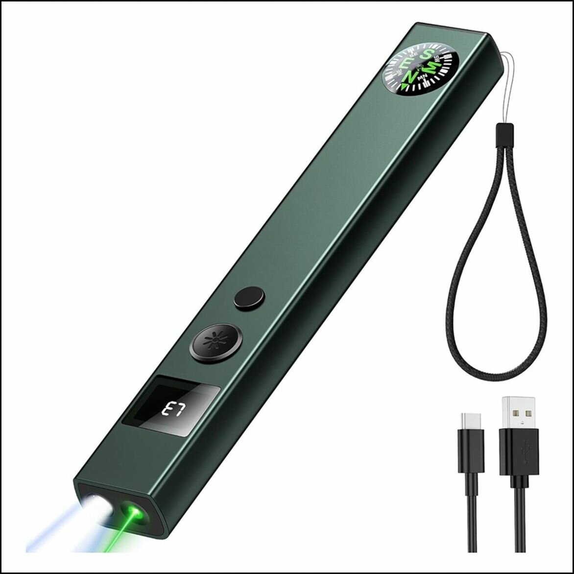 Эксклюзивный лазерный целеуказатель с зеленым лучом и фонариком