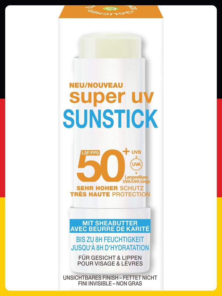 Солнцезащитный крем для лица Garnier Ambre Solaire Super UV Sunstick SPF50, 9 мл