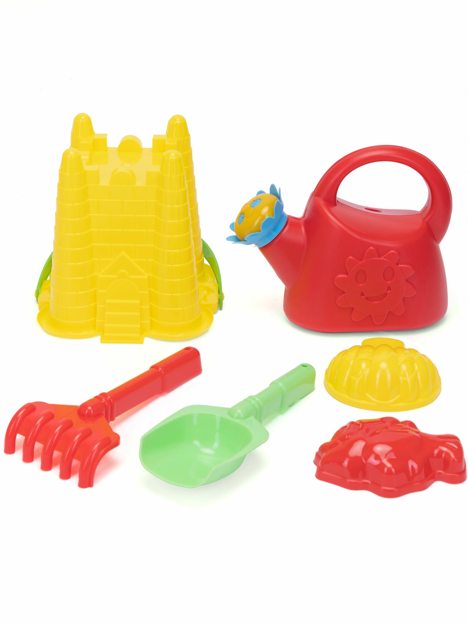 Набор для песочницы детский (Ведерко, грабли, лопата, формочки, лейка)
