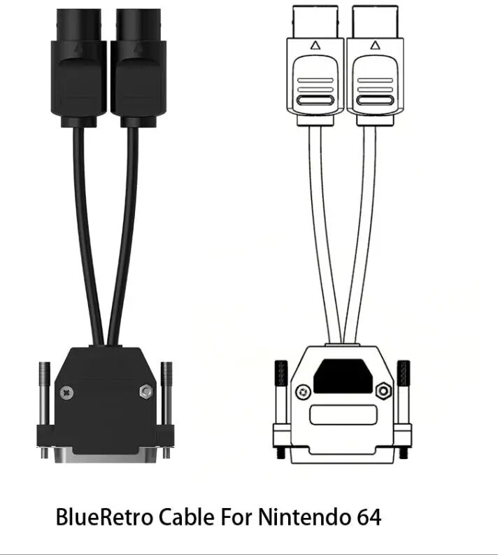 BlueRetro Ps1 2 Беспроводной Контроллер для Playstation 2 N64 Cable