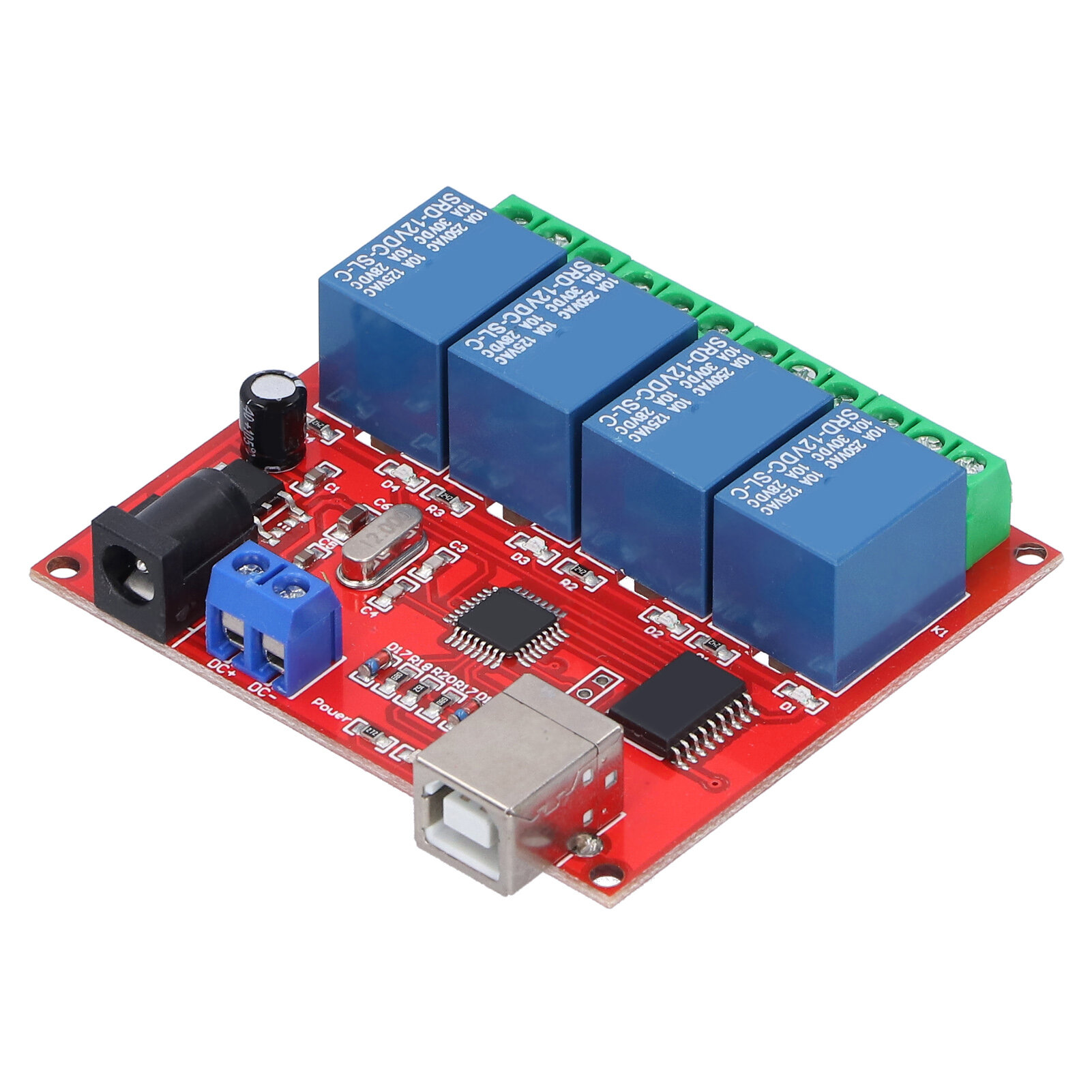4 Channel Relay Module DriveFree PC Intelligent Switch Controller PCB Board DC 12V — фото 1