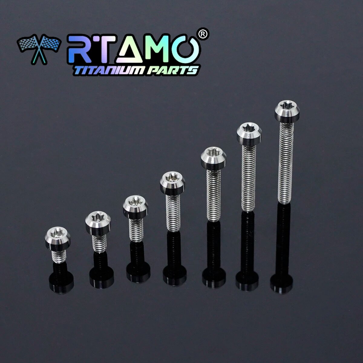 RTAMO Титановые болты M4X6/8/10/15/20/25/30 для велосипеда и мотоцикла Silver (1pc), M4X20 mm