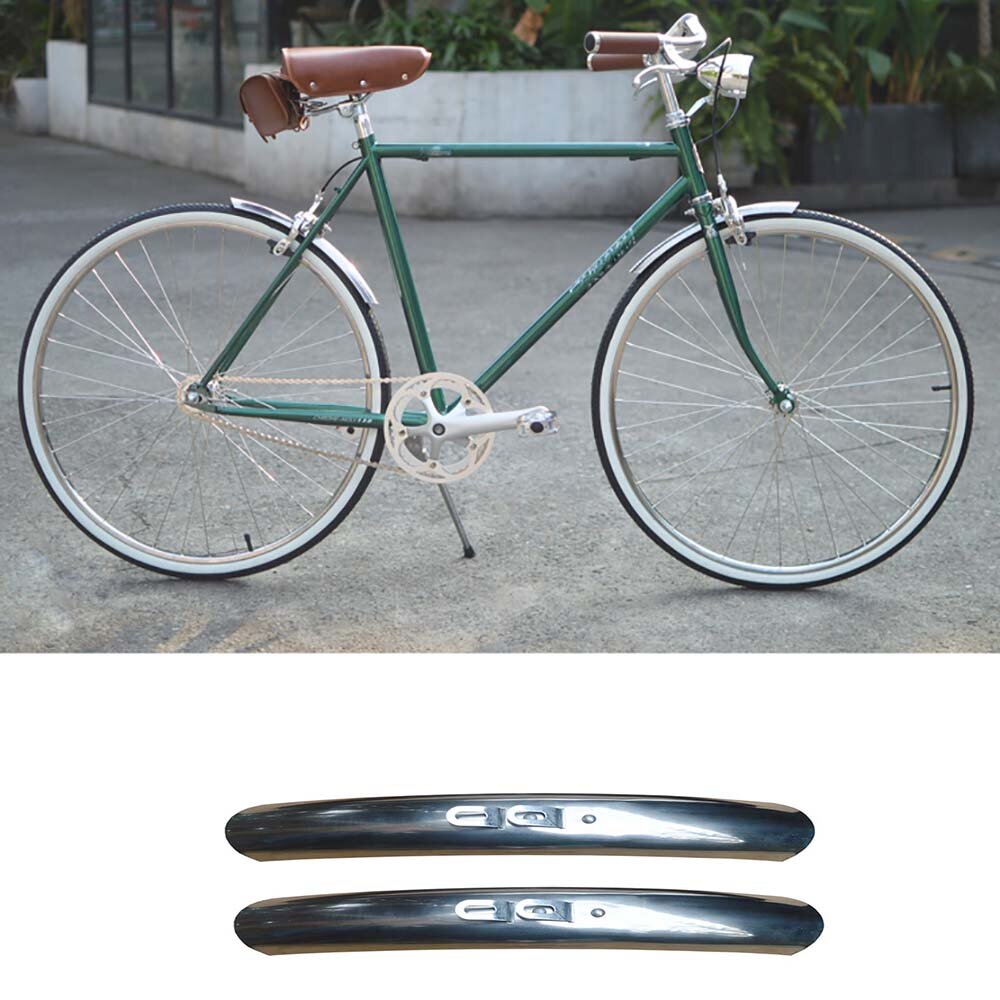 1 Пара Дорожных Велосипедных Крыльев 700C 27" Велосипед Велоспорт Переднее Заднее Крыло Серебро Сделай Сам