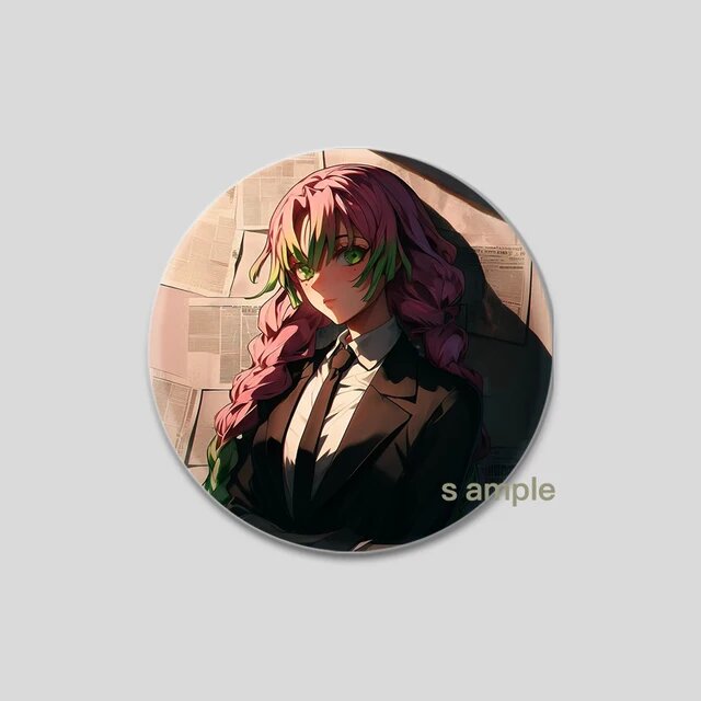 32/44/58mm Anime Brooch Cartoon Figures Nezuko Kie Hanako Takeo Badge Snap-in Button Pins for Backpack Accessories Gifts
