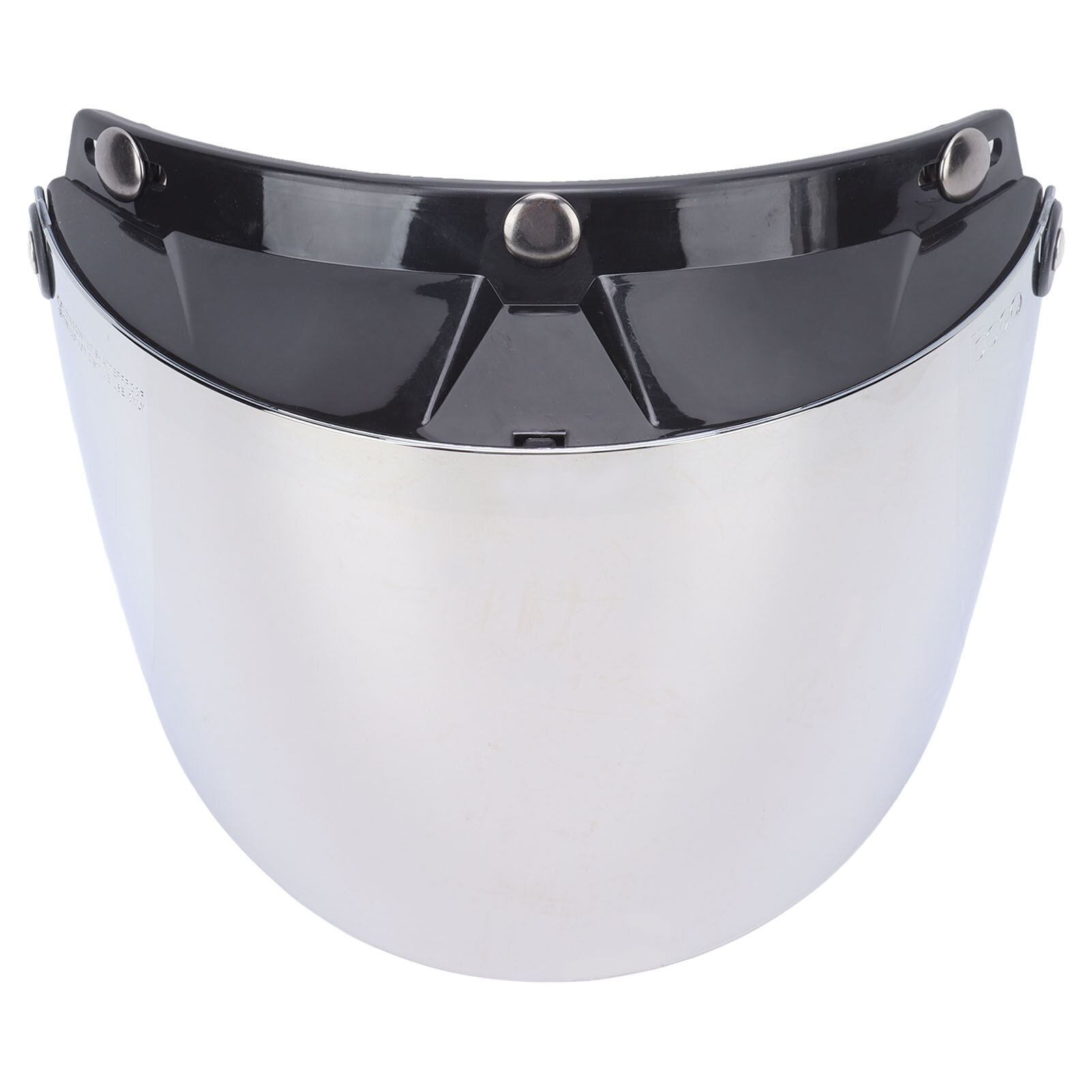 Motorcycle Helmet Lens Metal Button Removable UV Protection Adjustable Motorbike Visor Silver