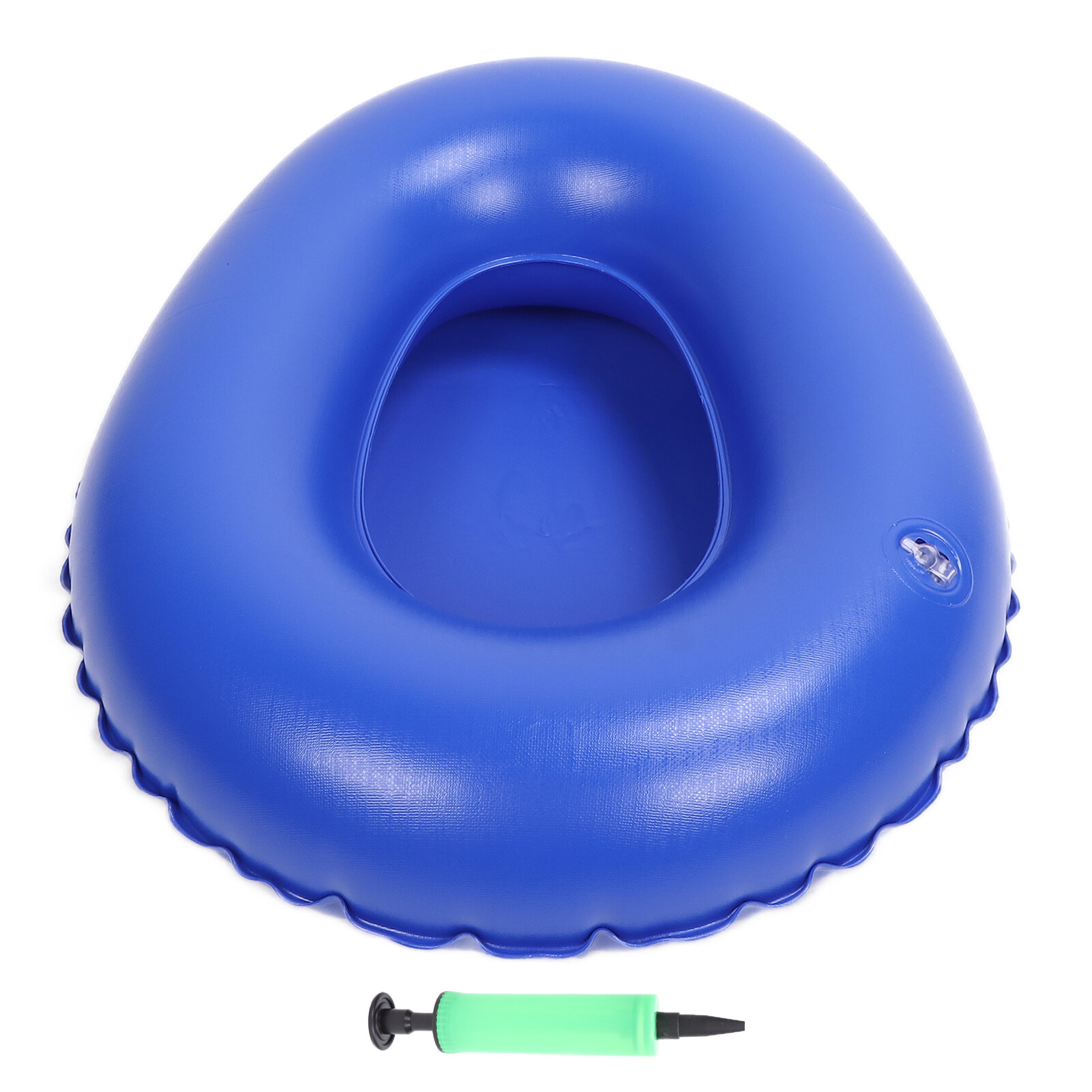 Air Inflatable Bedpan Soft High Density Portative Elderly Bedridden Patients Potty Blue
