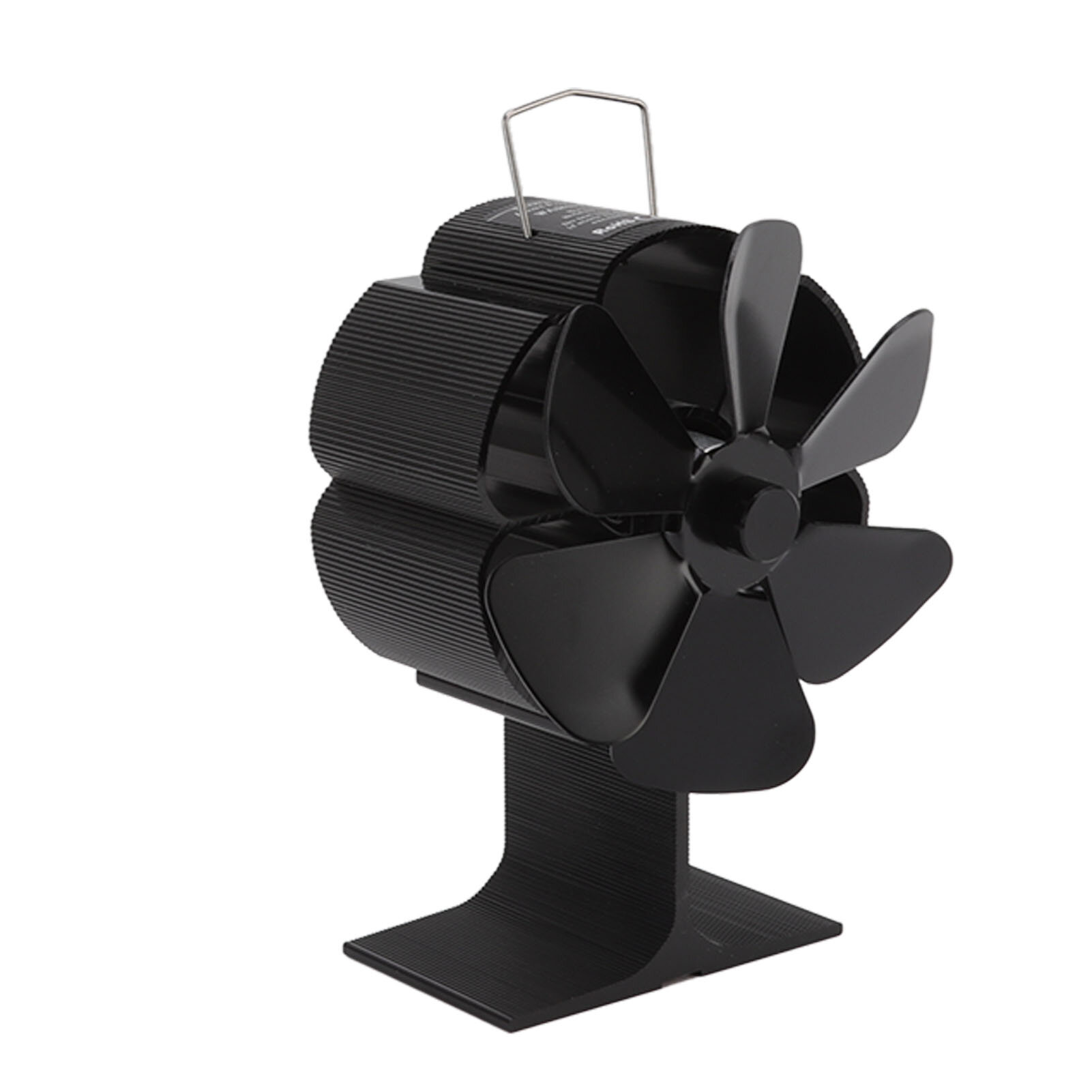 Heat Powered Stove Fan 6 Blades Quiet Energy Saving High Temperature Resistant Aluminum Alloy Fireplace