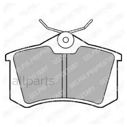 DELPHI LP565 Колодки зад. AUD A2, A3, A4, A6, A8, ALLROAD, TT/FORD GALAXY/VW BORA, GOLF, PASSAT, SHARAN/SKODA WVA20961