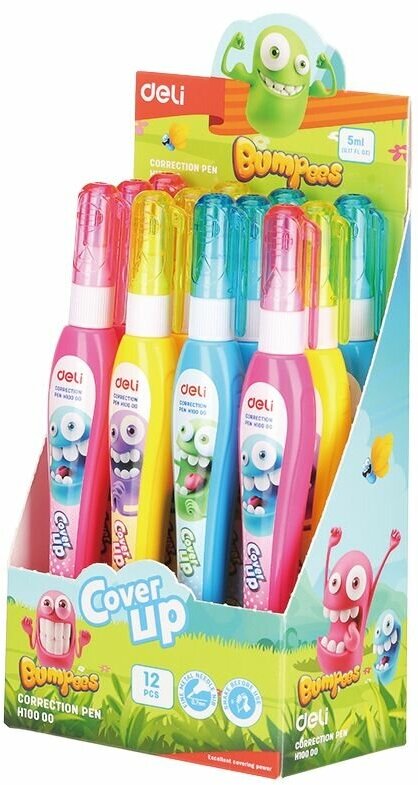 Ручка корректор Deli Cover UP EH10000 шариковый белый 5мл