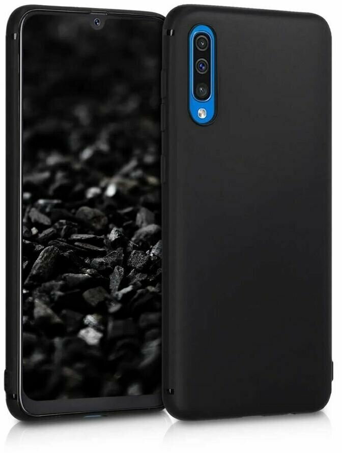 Чехол для смартфона Matte для Samsung A50, черный матовый