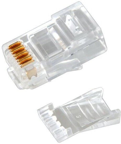 Разъем Rexant RJ-45 (8P-8C), категория 6, со вставкой, 50 шт.