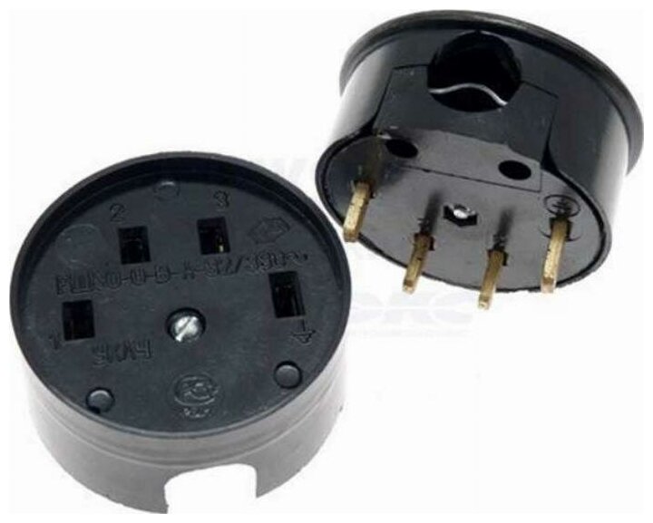 Комплект разъемов силовых кабельных 1РШ-1ВМ 3Р+PE 25А 380В пластиковая IP20