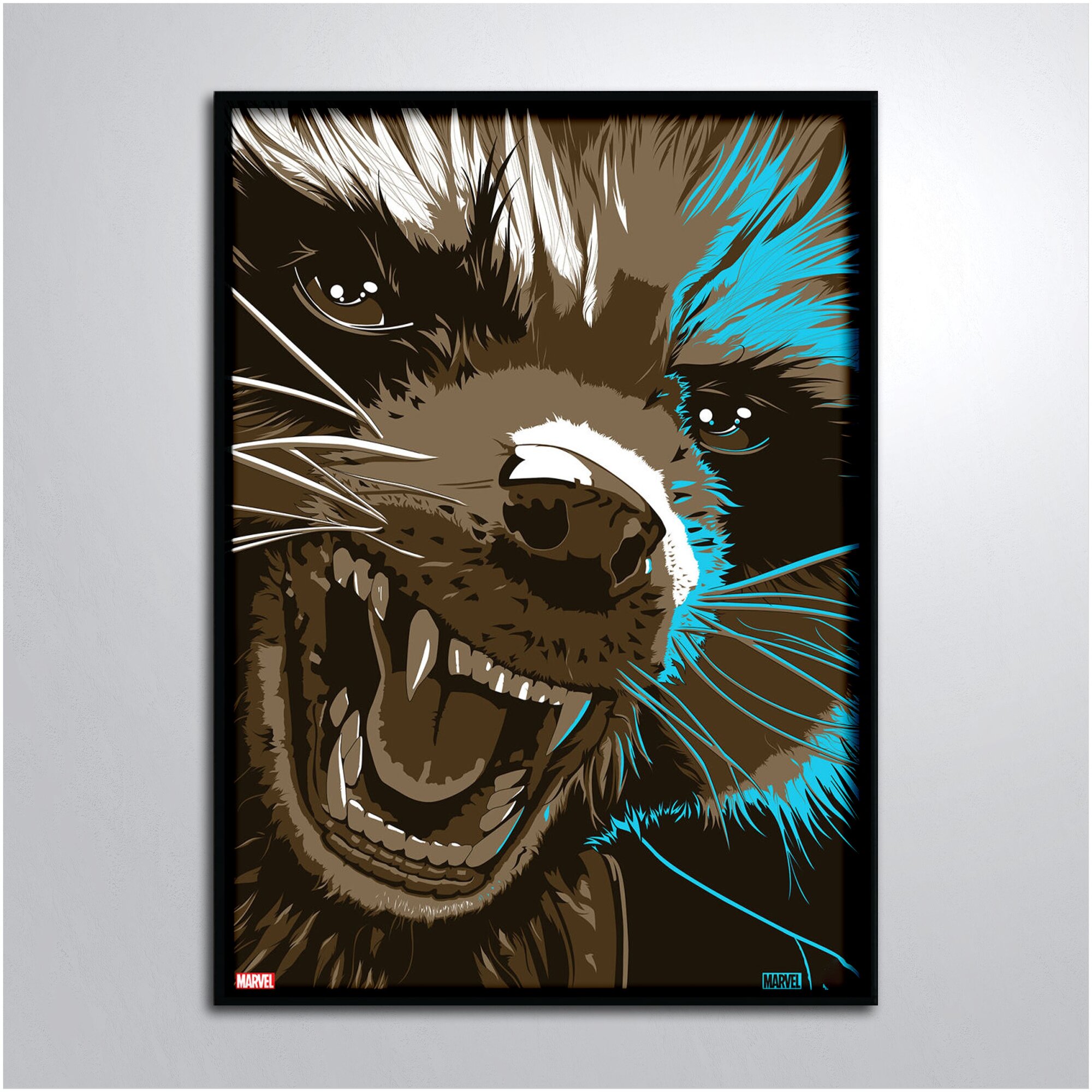 Постер в раме/Марвел Стражи Галактики Ракета Енот Marvel Guardians of the Galaxy