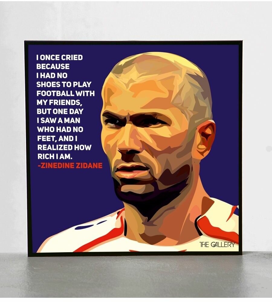 Картина постер Поп-арт Зинедин Зидан Футбол Реал Мадрид