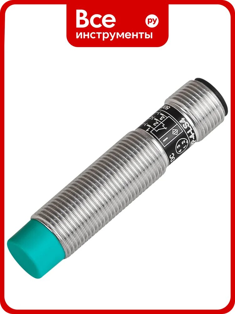 Индуктивный датчик, теко ISN FC2A-31N-4-LS4-C, Sn=4мм, корпус М12x1 Алюминий не заподлицо, 10 . 30 DC, NPN NO, IP67, подключение разъем 00-00037773