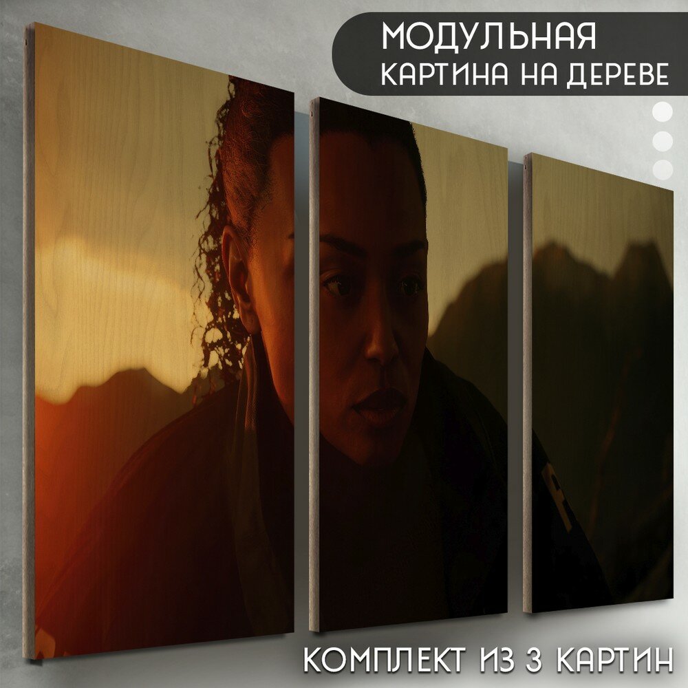 Модульная картина на дереве "игры Alan Wake 2 (Алан Вейк 2, хоррор PS, XBOX, SWITCH, PC) - 6551"