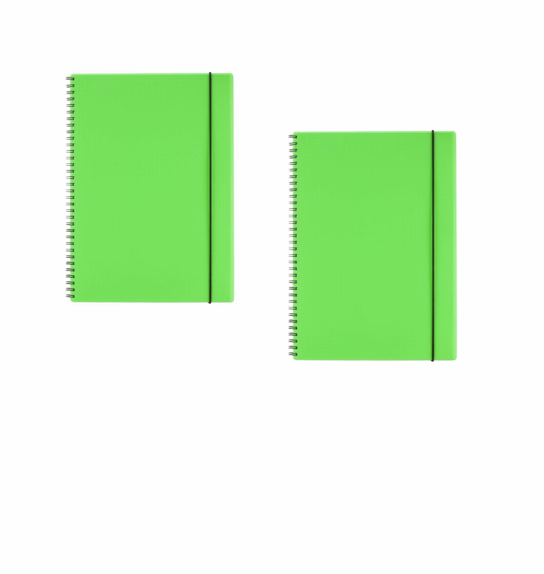 Attache Бизнес-тетрадь Neon А4 96 л, клетка, спираль. зеленый, 2 уп/