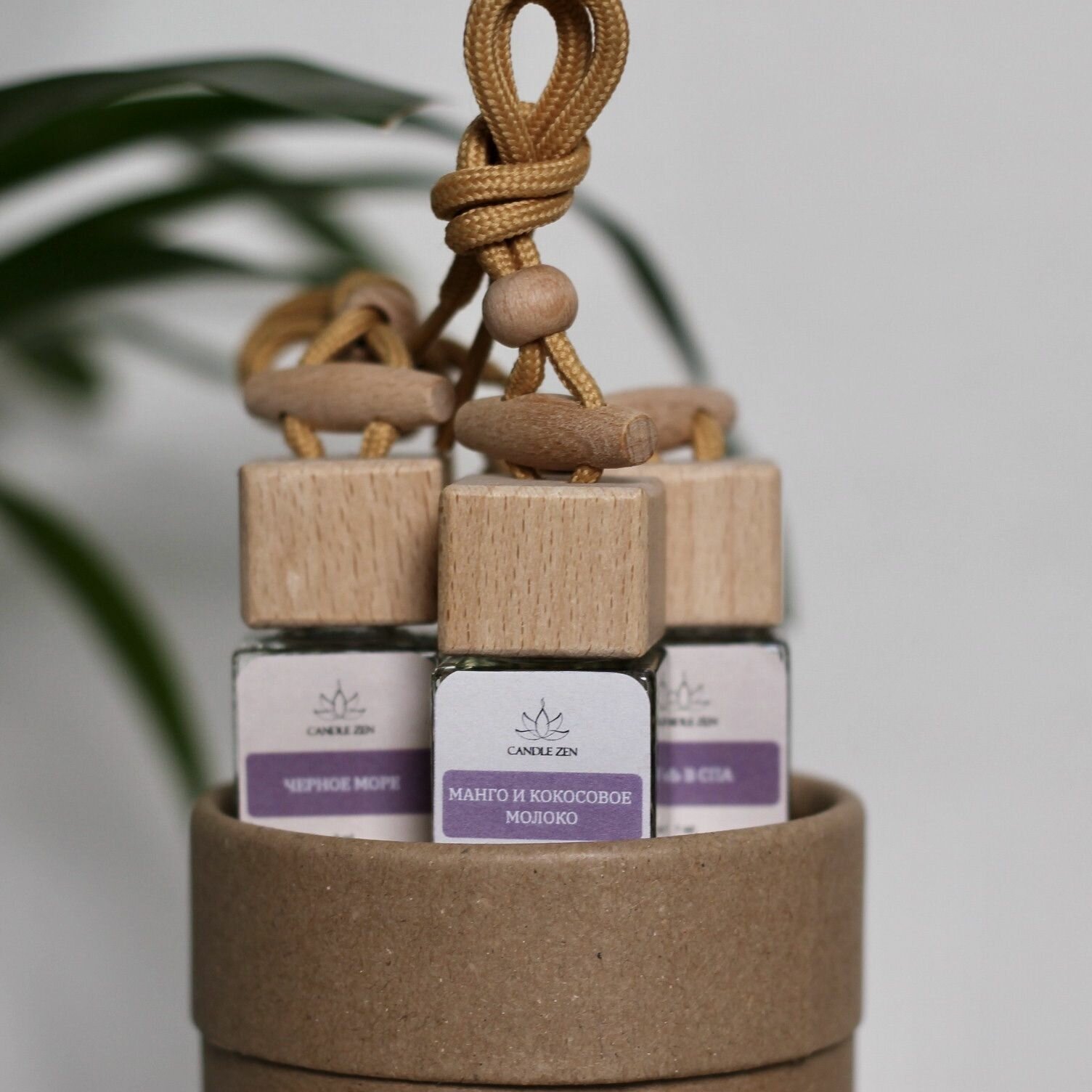 Набор автопарфюма, диффузор/ ароматизатор для машины ENERGY BOX , 3 шт, Candle Zen