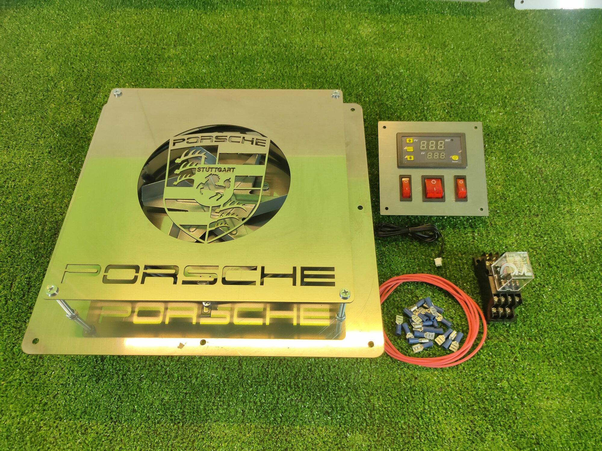 Конвекция для коптильни Porsche ТЭН 2кВт+панель управления+реле 3кВт