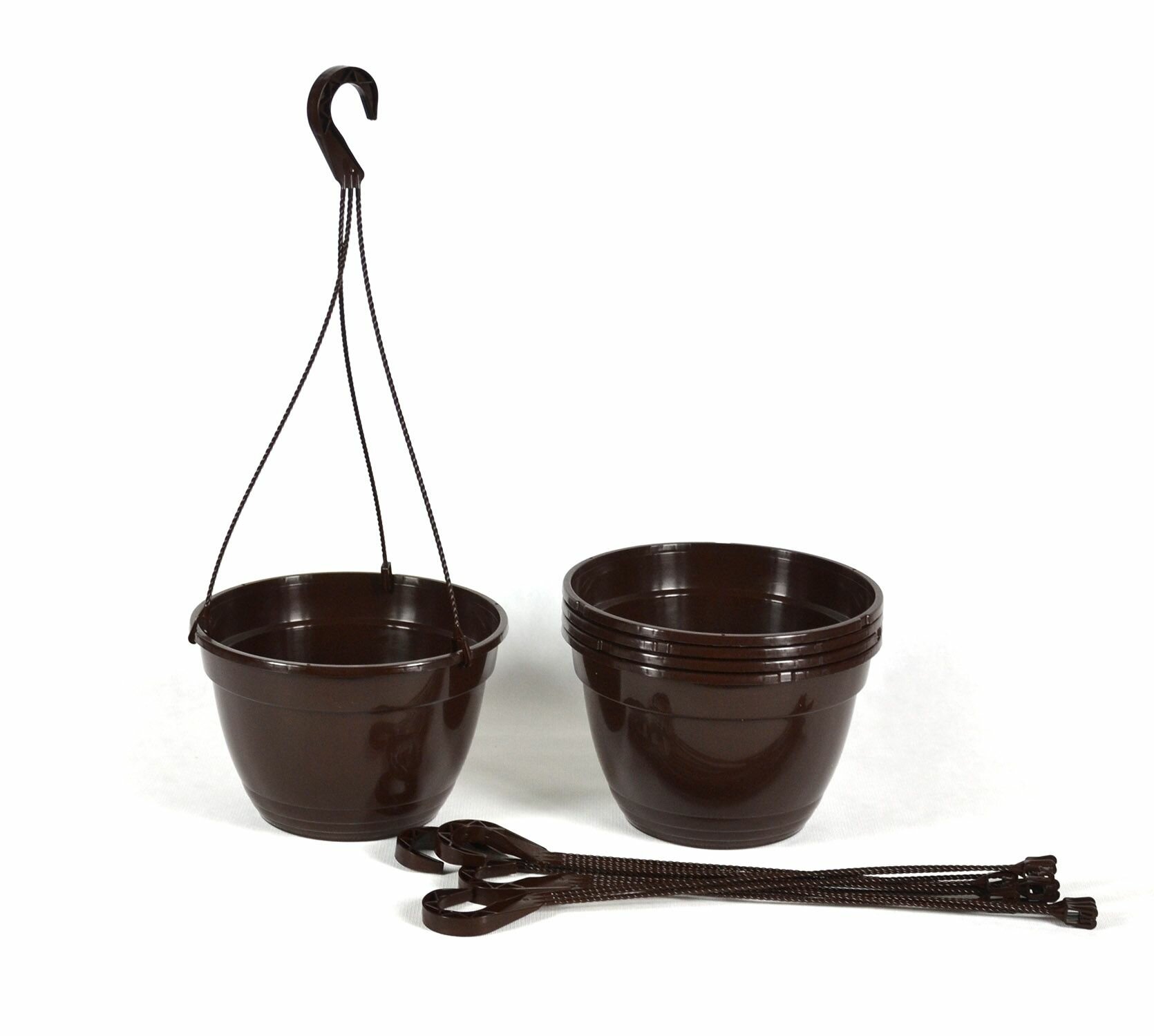 Кашпо подвесное уличное Петуния 5л шоколад / 5 шт