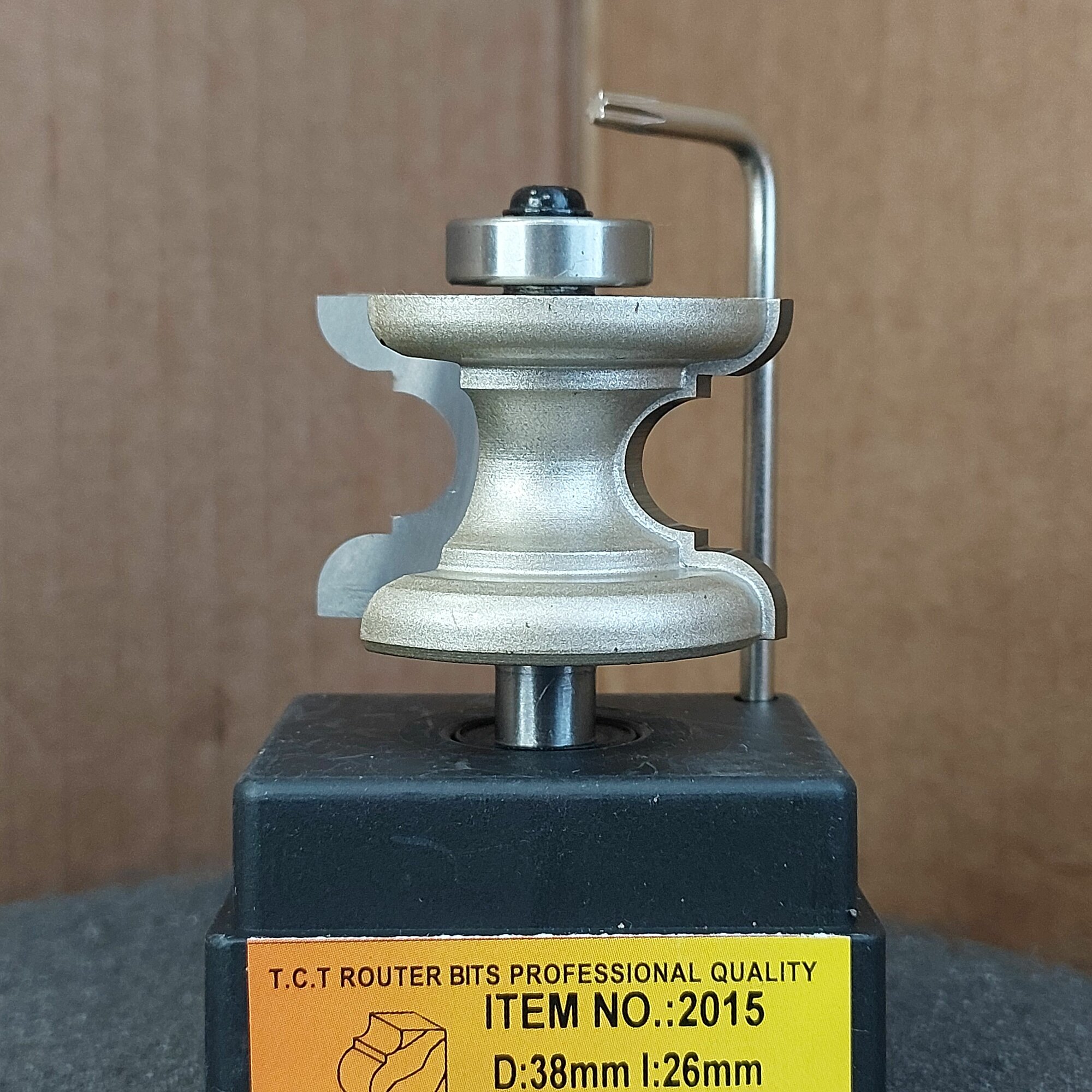 Фреза для края столешниц кромочная фигурная Глобус 2015 D:38mm I:26mm d:8mm R:5mm с (ниж подш)