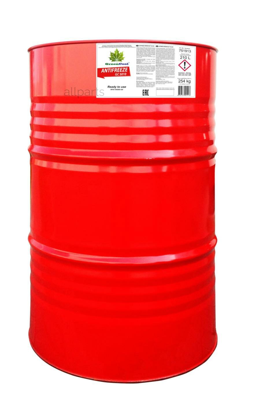 GREENCOOL 751913 GREENCOOL GС5010 210L антифриз !751913 красный готовый -40°C\