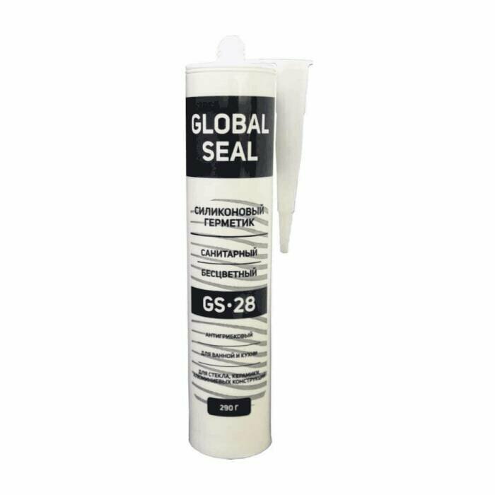 Герметик силиконовый санитарный GS28 290гр бесцветный GlobalSeal