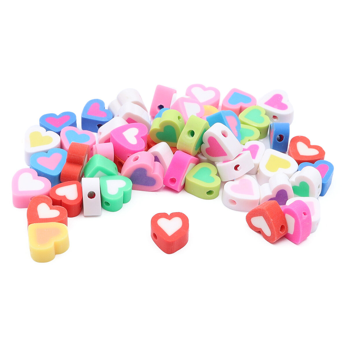 Бусины для рукоделия из полимерной глины Astra&Craft 'Ассорти из сердечек', 50 шт (ZZ1326)