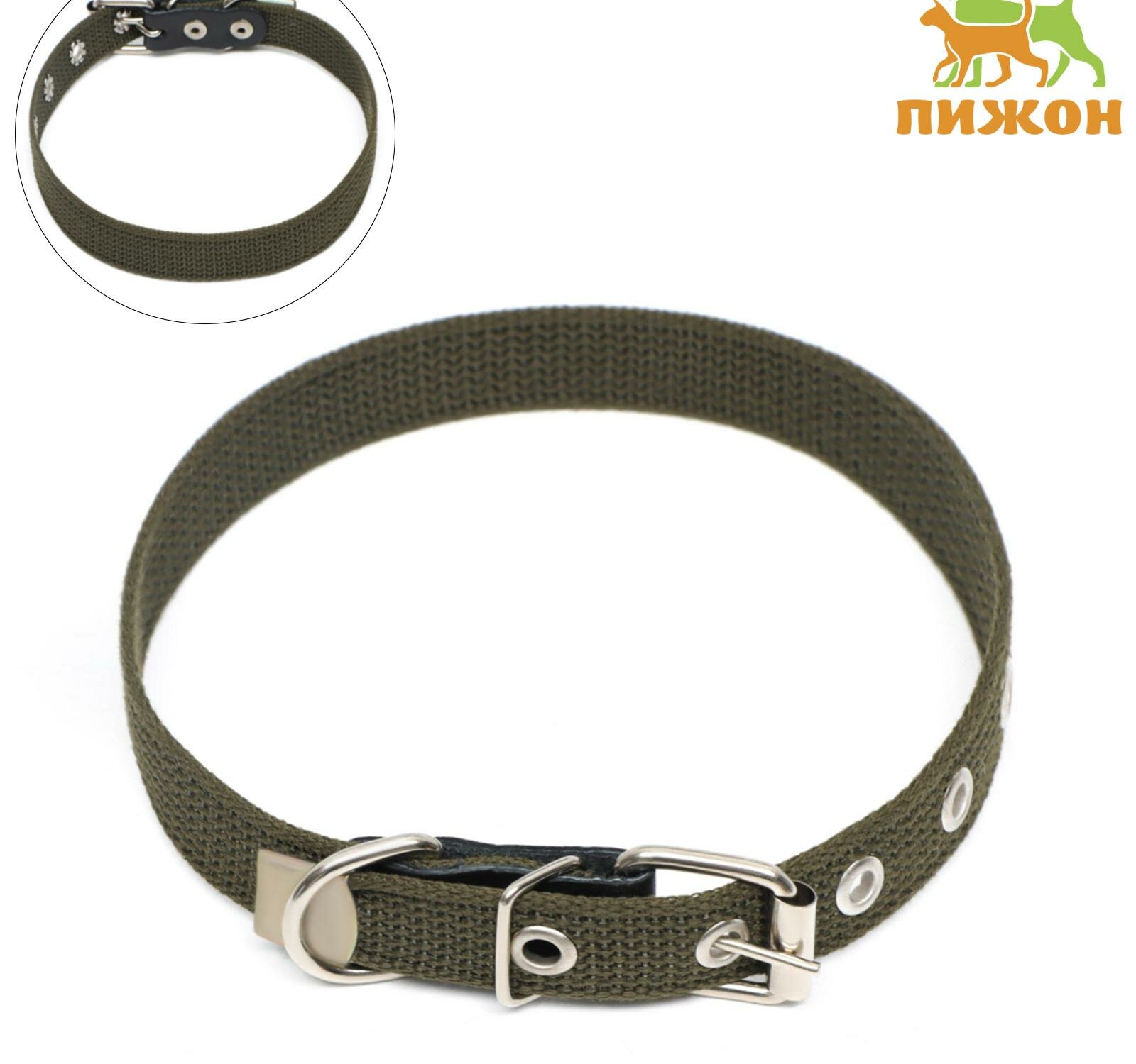 Для ежедневного использования ошейник Пижон, длина ошейника 50 см, микс, XXL