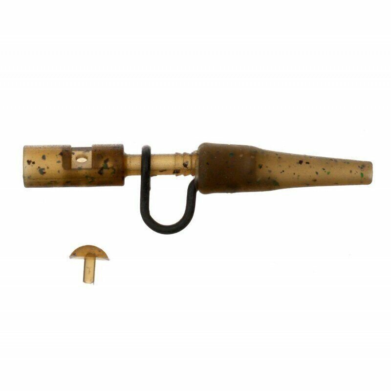 CARP PRO Клипса безопасная Metallic Lead Clips plus Tail Rubbers Camo c фиксатором 5шт.
