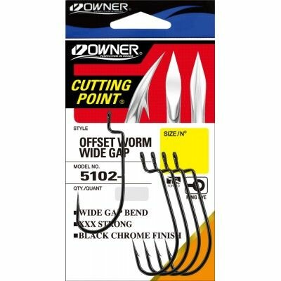 Набор крючков Owner Offset Shank Wide Gap BC