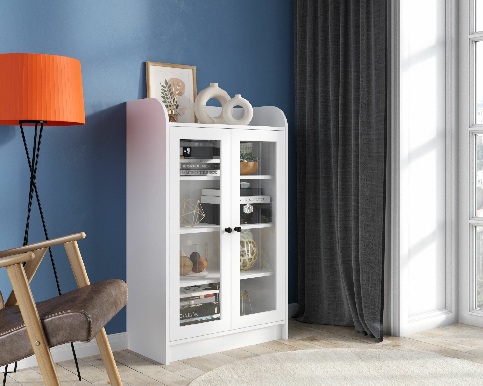 Комод с полками Мебель на Руси "Хауга Белый 7" 70х116х35