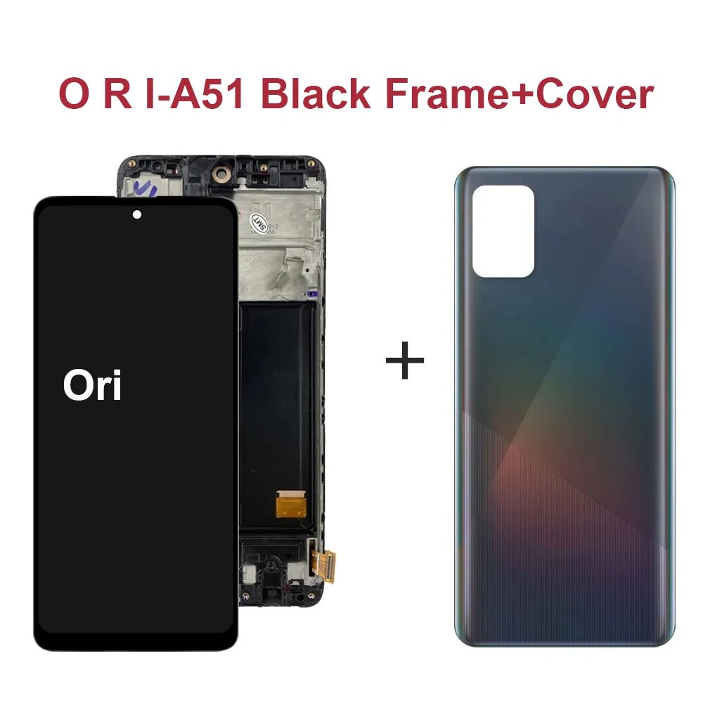 6,5-дюймовый AMOLED LCD-дисплей для Samsung A51, сенсорный экран для Samsung A515 OLED with Frame