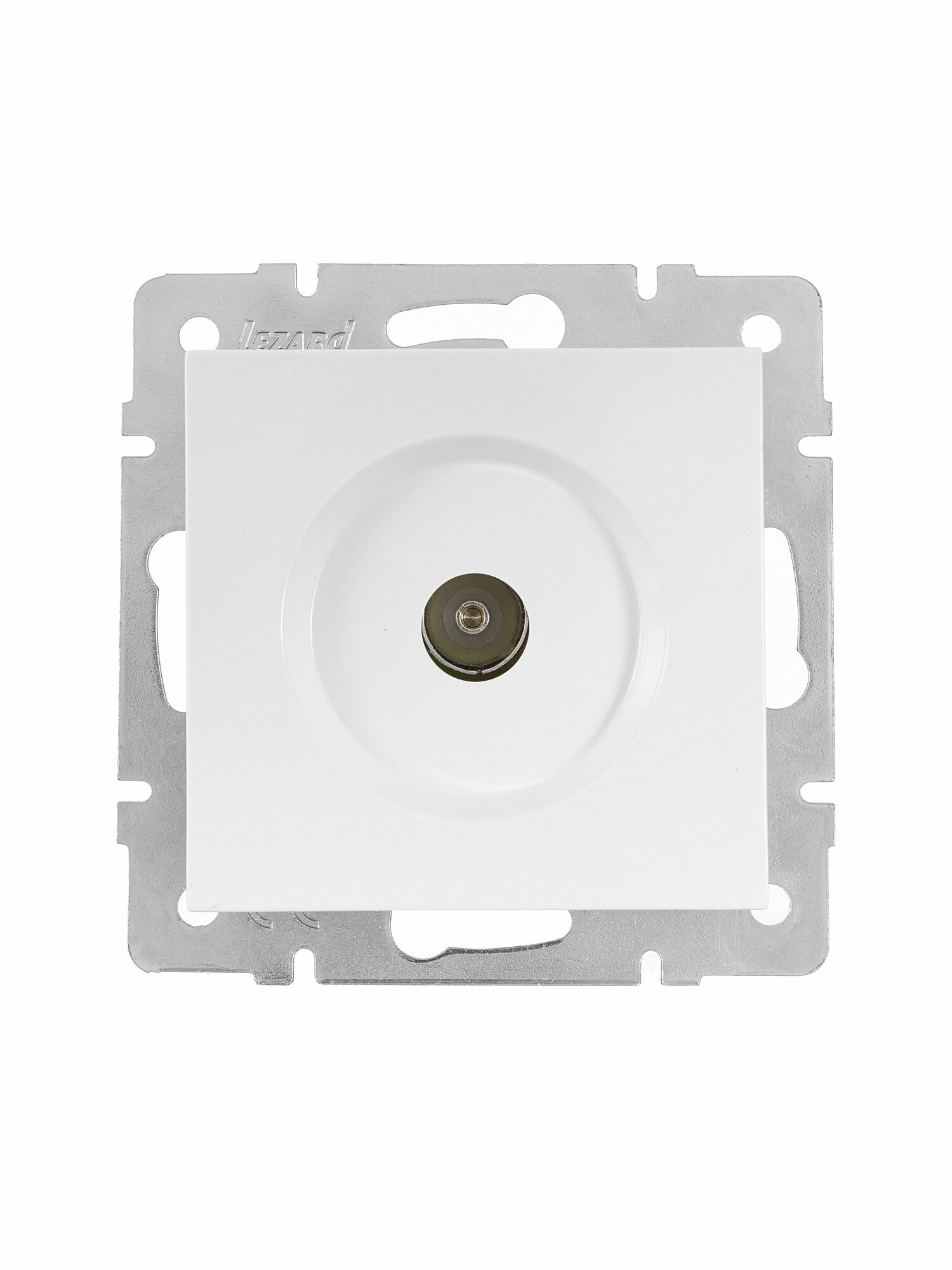 Розетка ТВ проходная цвет белый серия VESNA