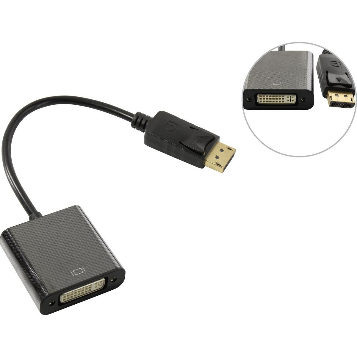 ExeGate Кабель-переходник DisplayPort (M) -> DVI (29F) 0.15м