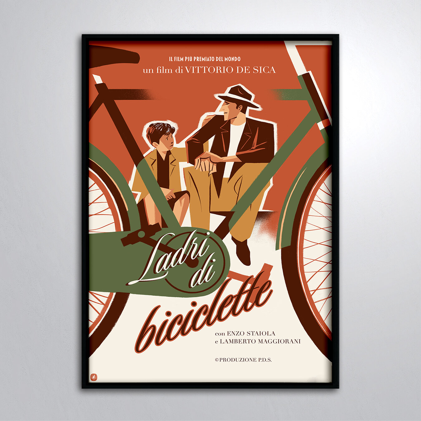 Постер без рамы/Винтажный плакат/Похитители велосипедов (1948) Витторио Де Сика Арт