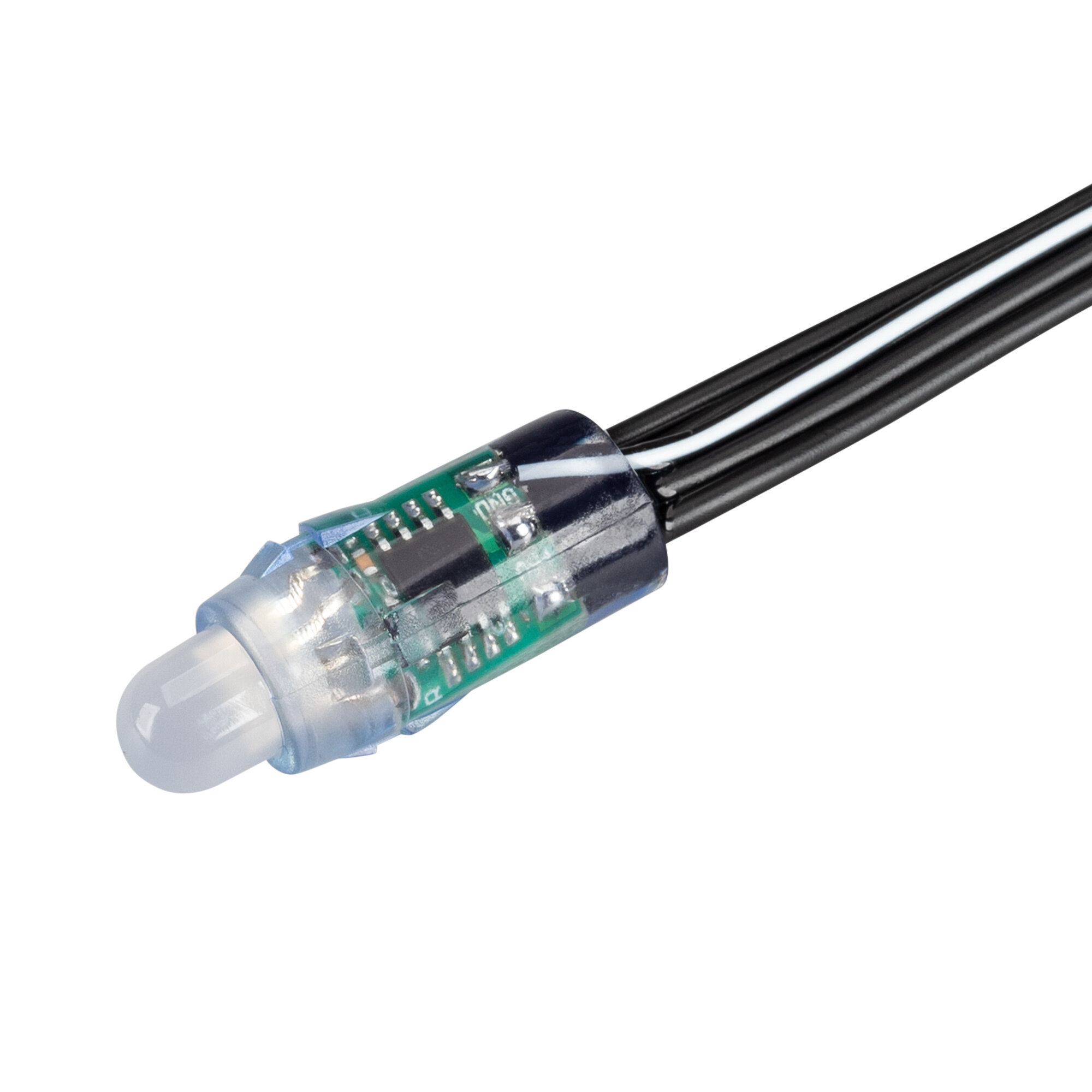 Модуль Arlight Герметичный управляемый модуль SPI-UVR-D12 12V Cool 10K-BPT (0.3W, IP67, 90 deg) (Arlight, Пластик, 5 лет), 500шт